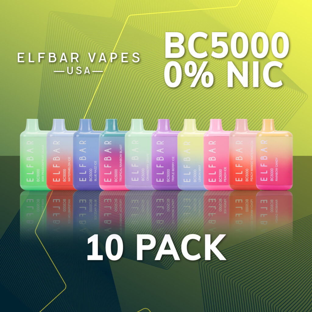 ElfBar BC5000 0% NIC 10 Pack | Elf Bar Vapes USA