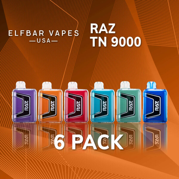 RAZ TN9000 Disposable Vape - 6 Pack | Elf Bar Vapes USA