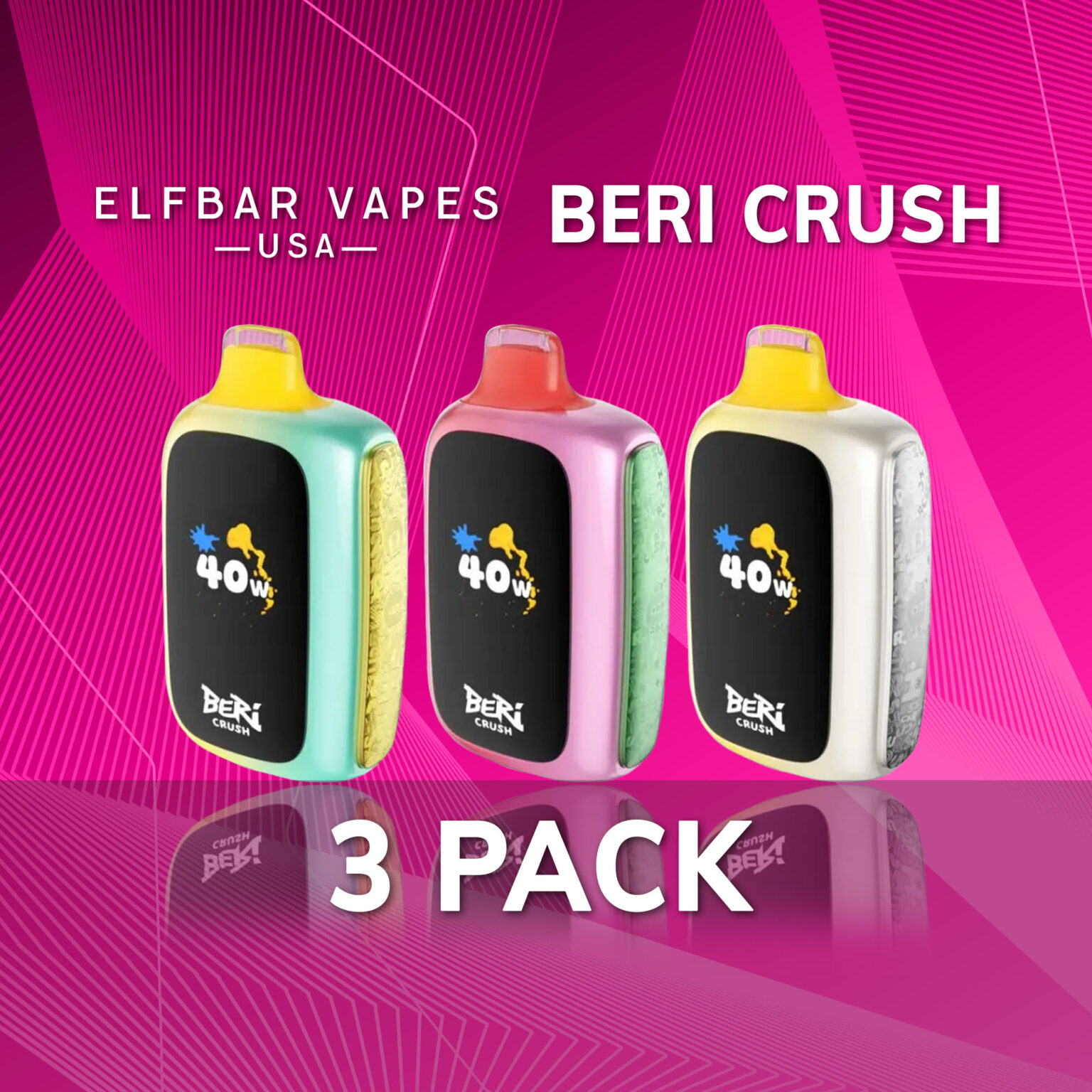 Beri Crush 50K Disposable Vape - 3 Pack - Elf Bar Vapes USA